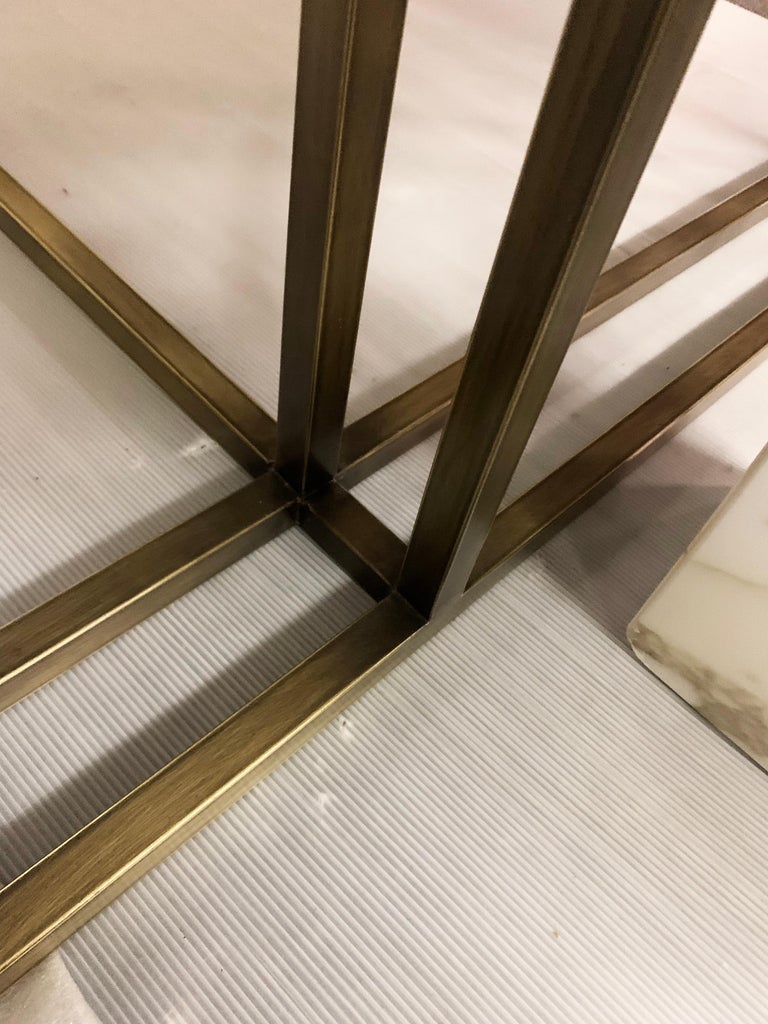 Marble Dining Table - Plinto by Meridiani - Circular Top with Bronze ...