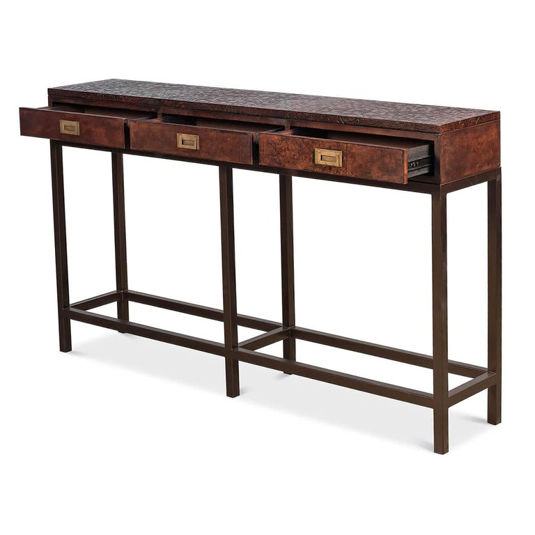 Modern Campaign-Style Console For Sale at 1stDibs