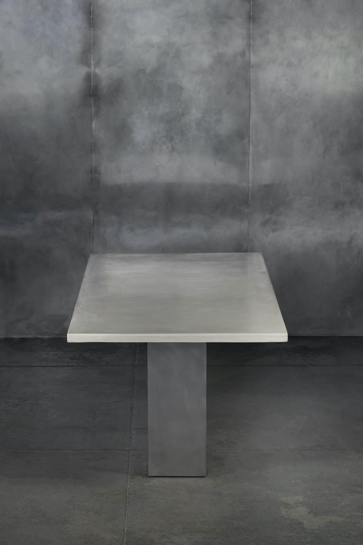 Modern "Cast Concrete Pedestal Dining Table" by Studio S II Metal For ...