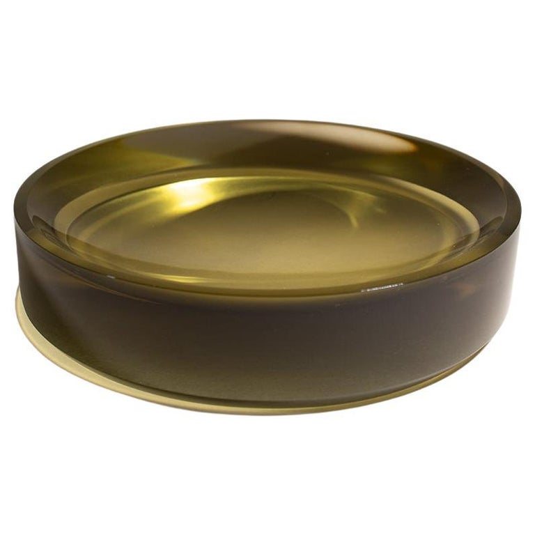 Modern Cast Resin Catchall Dish, Moss For Sale at 1stDibs
