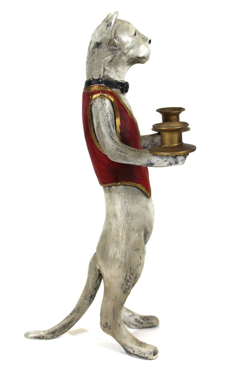 Modern Cat Butler Candleholder For Sale at 1stDibs