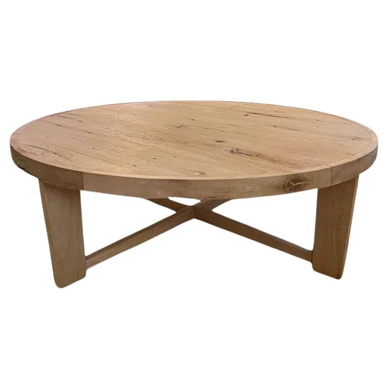 Modern Center Table In Solid White Oak For Sale at 1stDibs