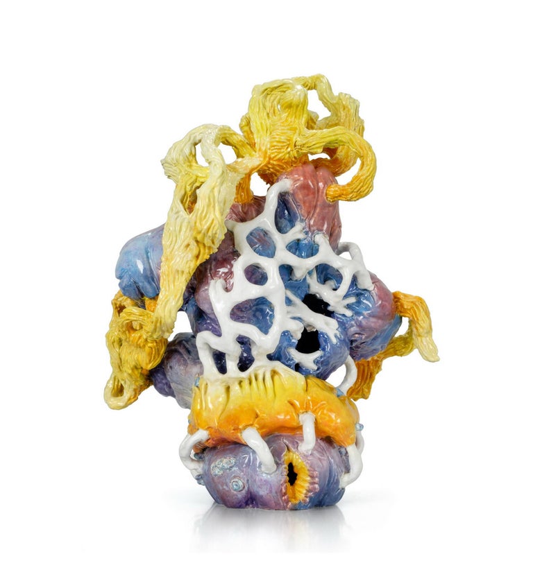 Modern Ceramic Sculpture "Akritanut" by Nick Ervinck Vibrant Colors ...