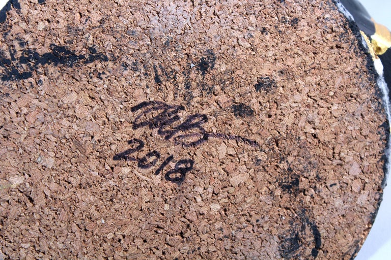 Modern Ceramic Sculpture Frenchie Gold Drip Homage to Godiva For Sale ...