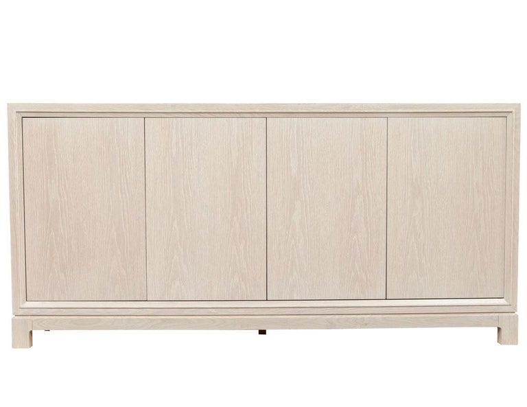 Modern Cerused Oak Sideboard Buffet in Natural Wash Finish For Sale at ...