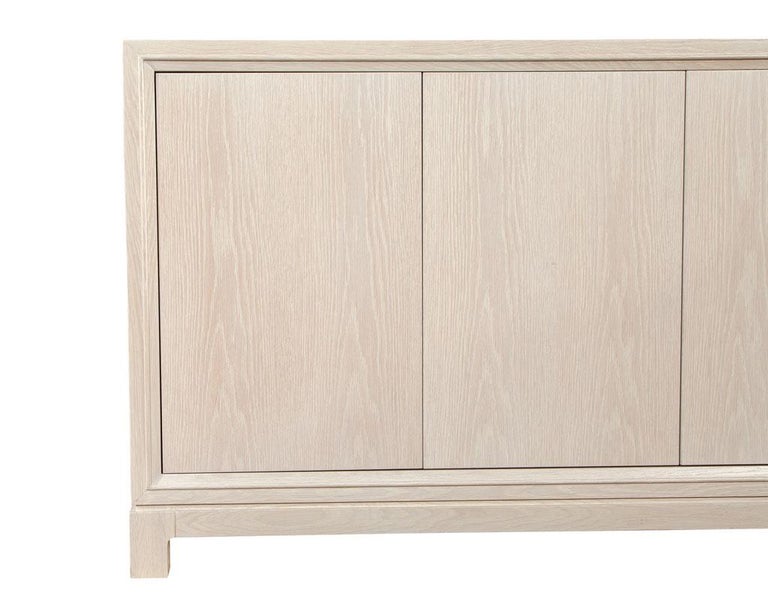 Modern Cerused Oak Sideboard Buffet in Natural Wash Finish For Sale at ...