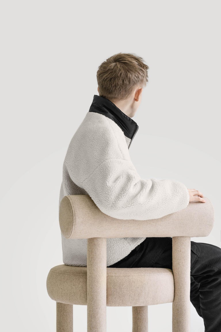 Modern Dining Chair Gropius CS1 in Wool Fabric by Noom For Sale at ...