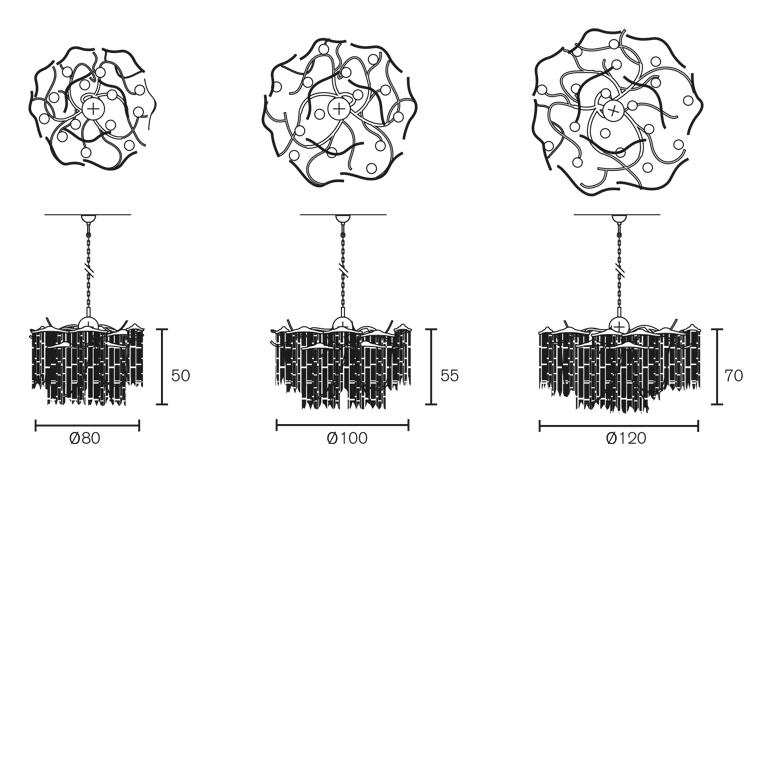 Modern Chandelier in a Nickel Finish, Arthur Collection, by Brand Van ...