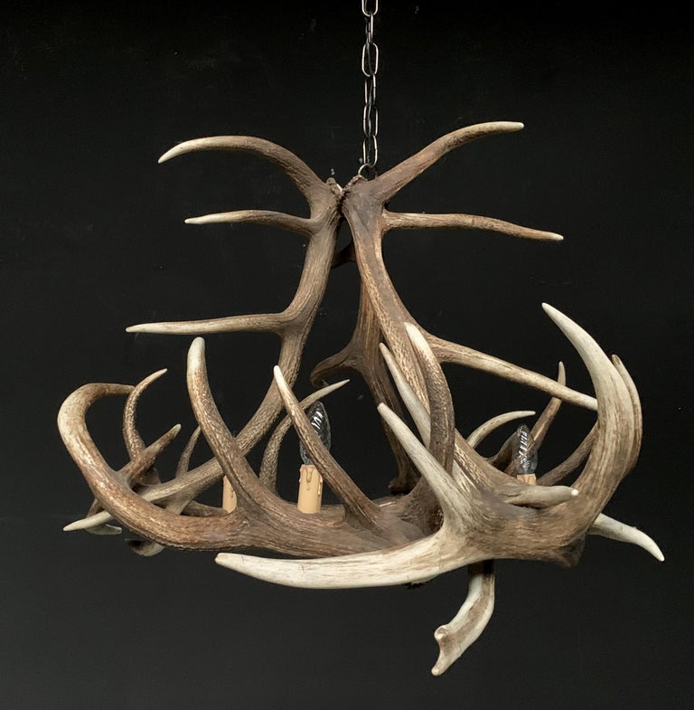 Modern Chandelier Made of Red Stag Antlers at 1stDibs