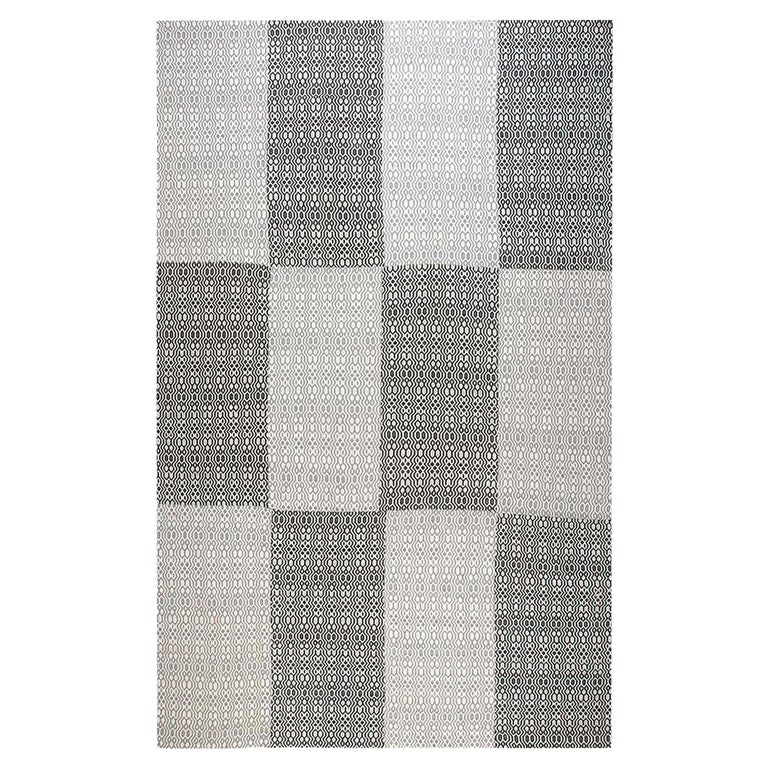Modern Chessboard Pattern Flat-Weave Wool Rug by Doris Leslie Blau For ...