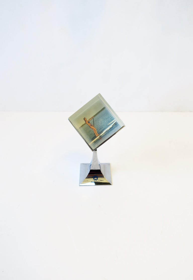 Modern Chrome and Lucite Sculpture Op Art Picture Frame, circa 1970s at ...