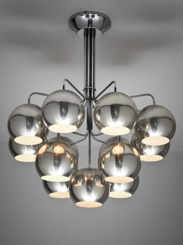 Modern Chrome Chandelier For Sale at 1stDibs | chrome chandelier modern ...