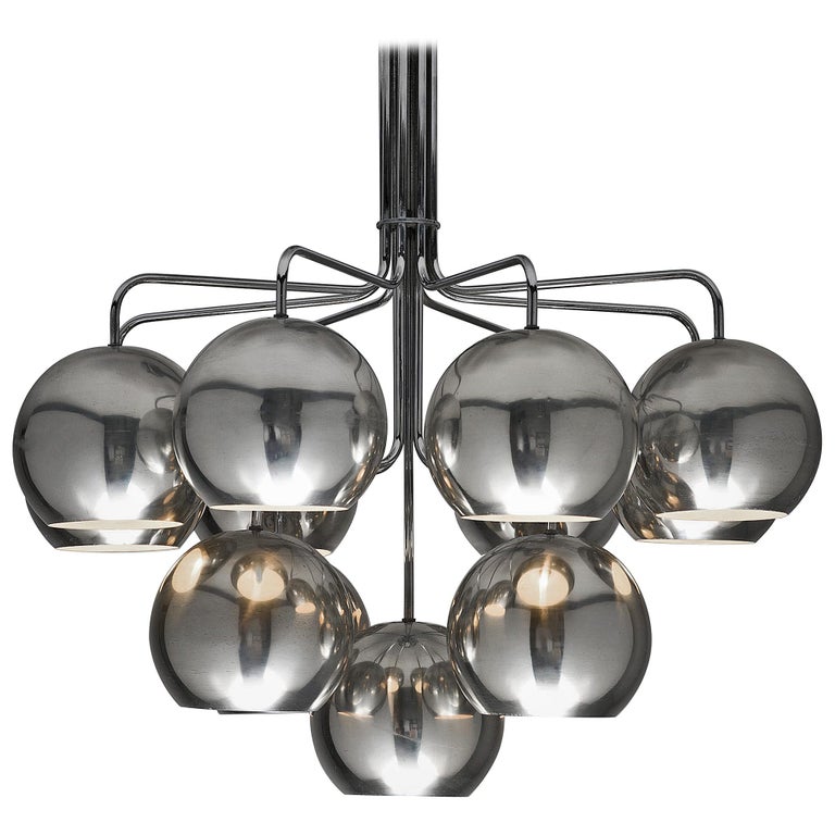 Modern Chrome Chandelier For Sale at 1stDibs | chrome chandelier modern ...