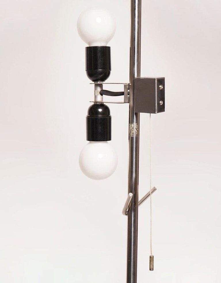 Modern Chrome Double Socket Floor Lamp at 1stDibs