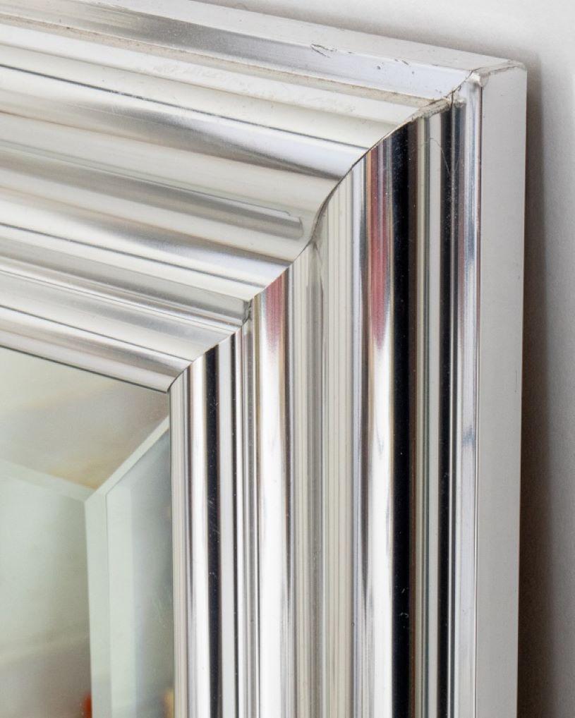 Modern Chrome Rectangular Wall Mirror For Sale at 1stDibs