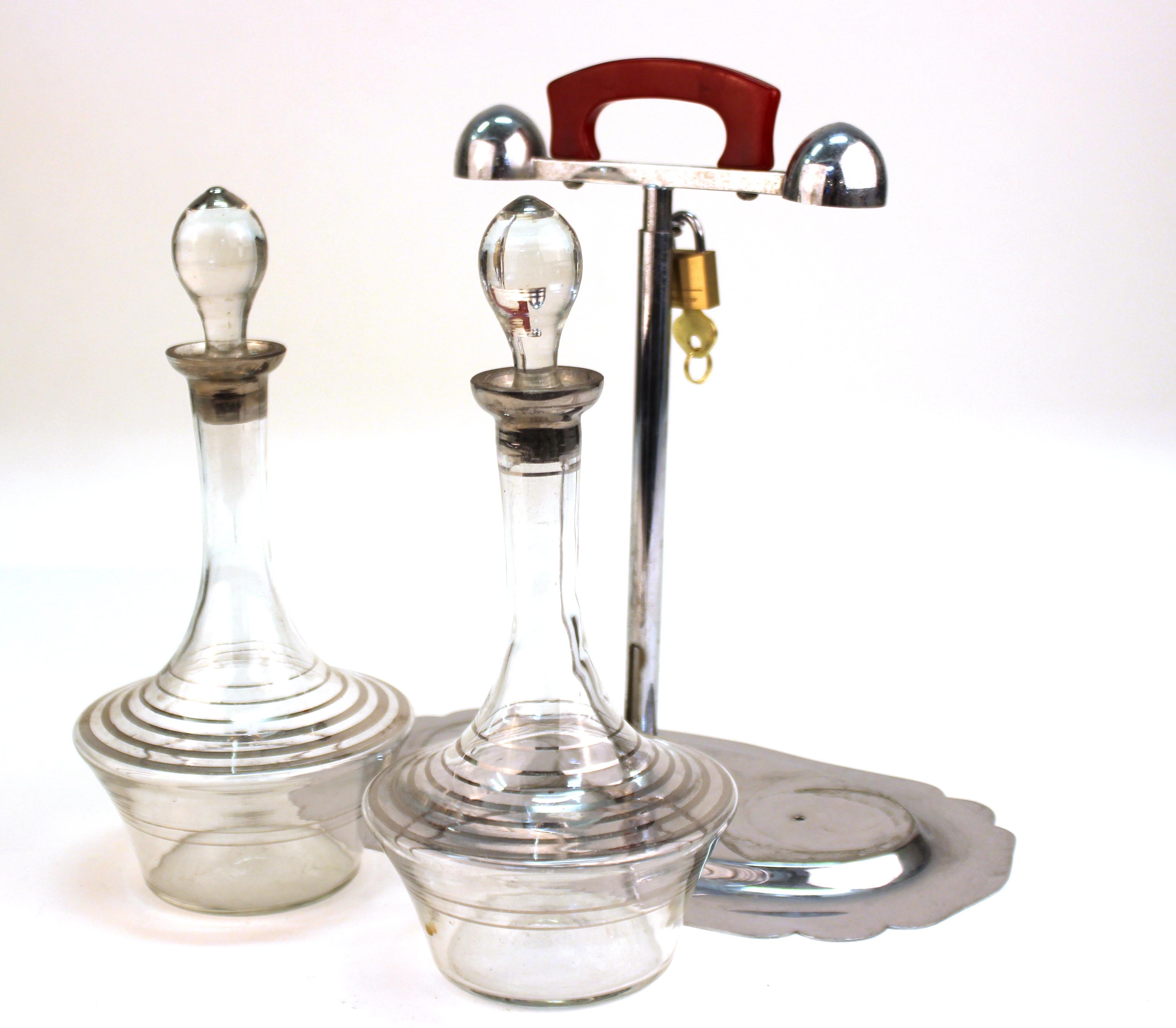 Modern Chrome Tantalus Lock with Silver Overlay at 1stDibs | modern ...