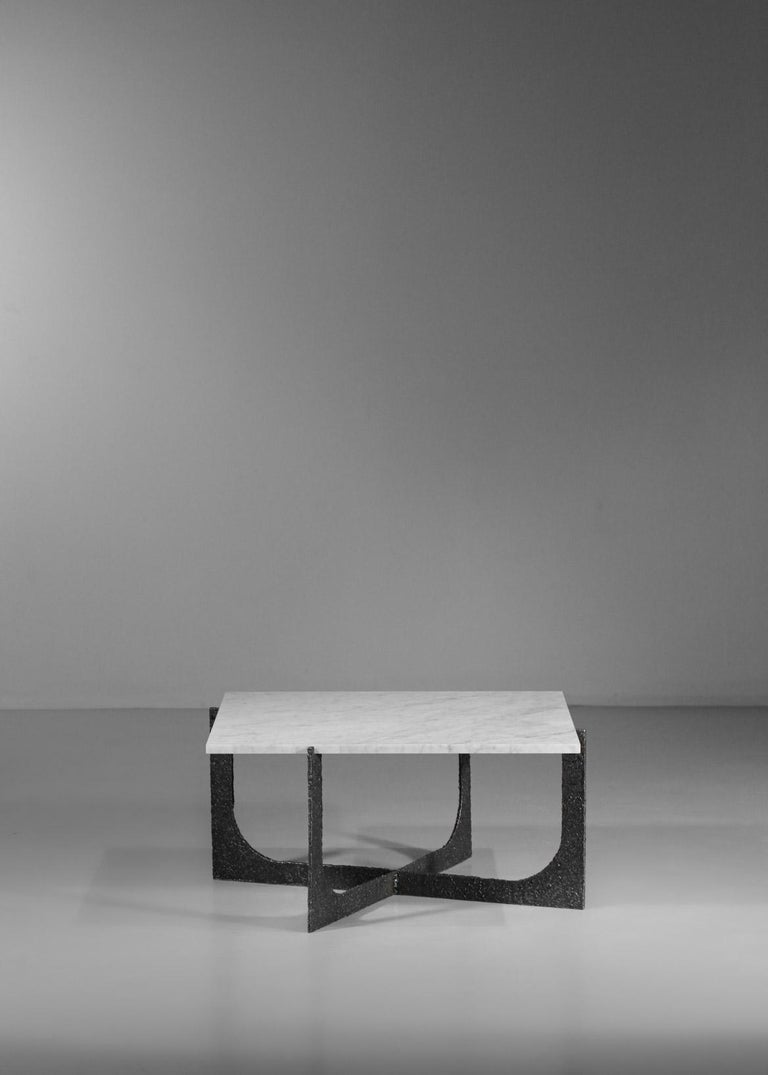 Modern coffee table by Donna in steel and marble - DO1 For Sale at 1stDibs