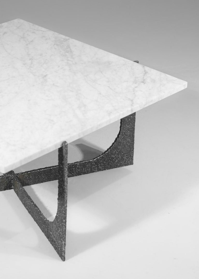 Modern coffee table by Donna in steel and marble - DO1 For Sale at 1stDibs