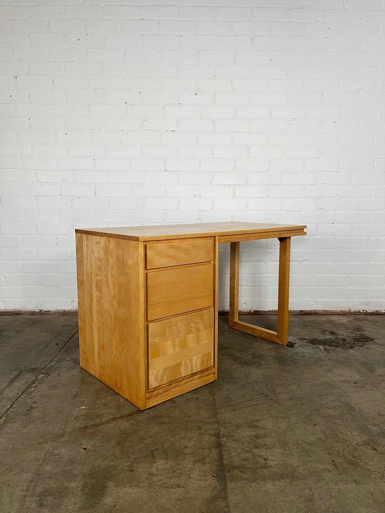 Modern Conant Ball Writing Desk in Solid Birch For Sale at 1stDibs