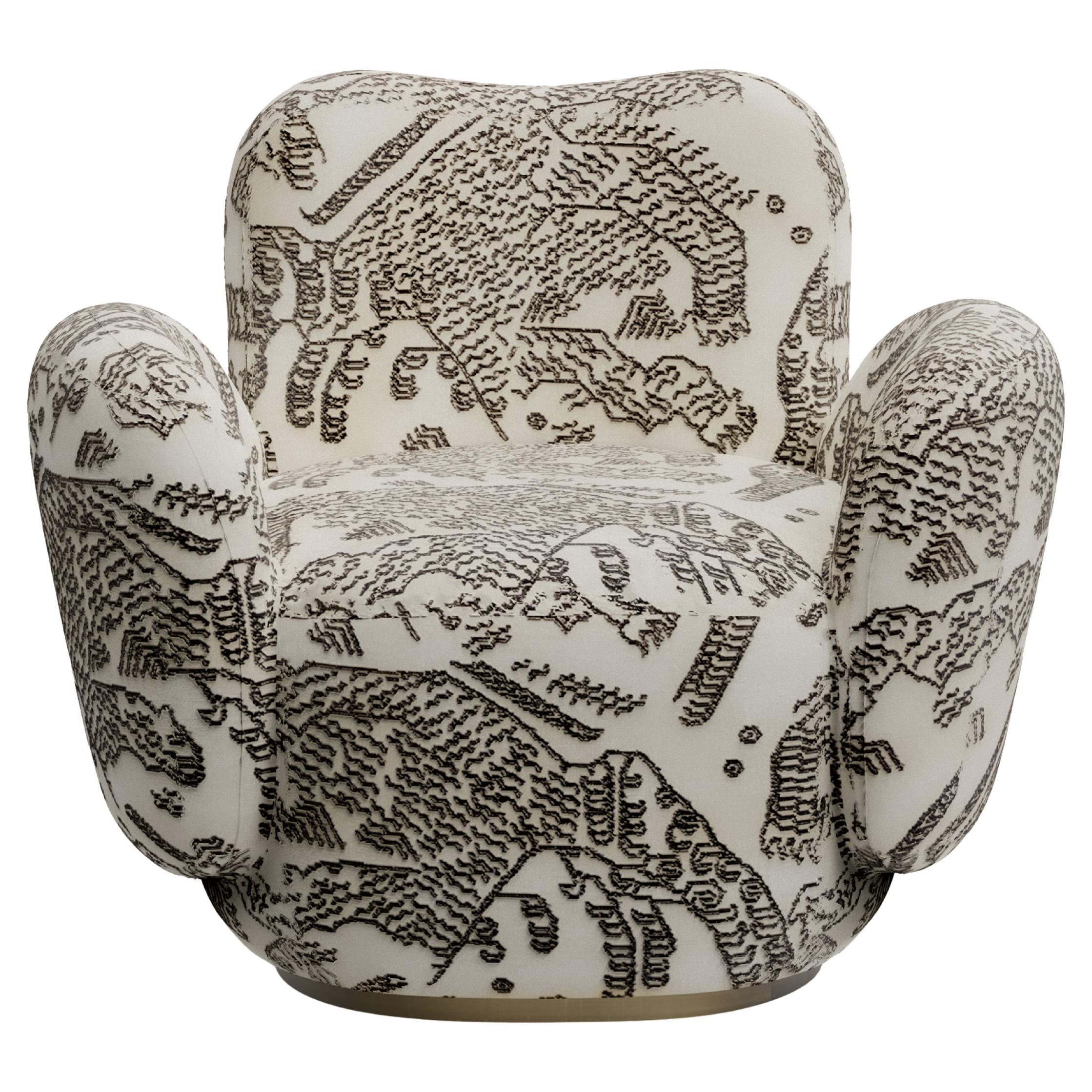 Mid-Century Modern Conchula Armchair, Swivel, DEDAR Rose Mohair ...