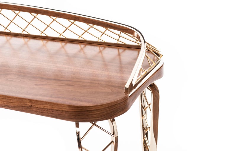 Modern Console Table Wood and Steel by Cyril Rumpler, Gustav For Sale ...