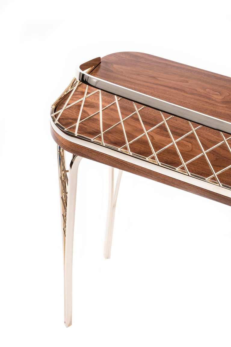 Modern Console Table Wood and Steel by Cyril Rumpler, Gustav For Sale ...