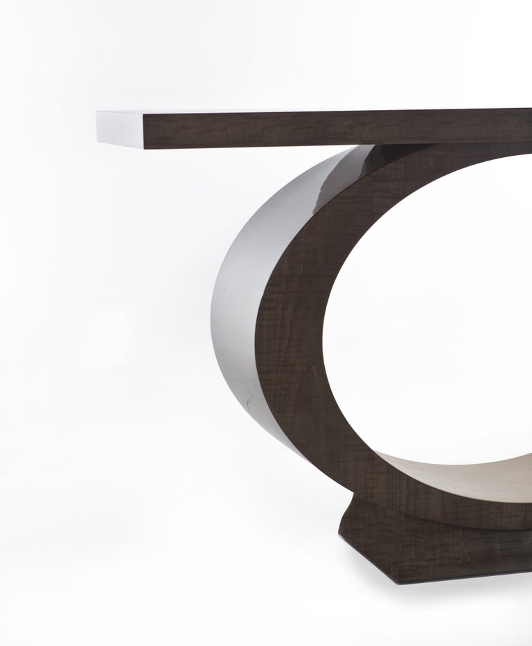 Davidson's Modern, Mandarin Console Table, in Sycamore Dusk and Moon ...
