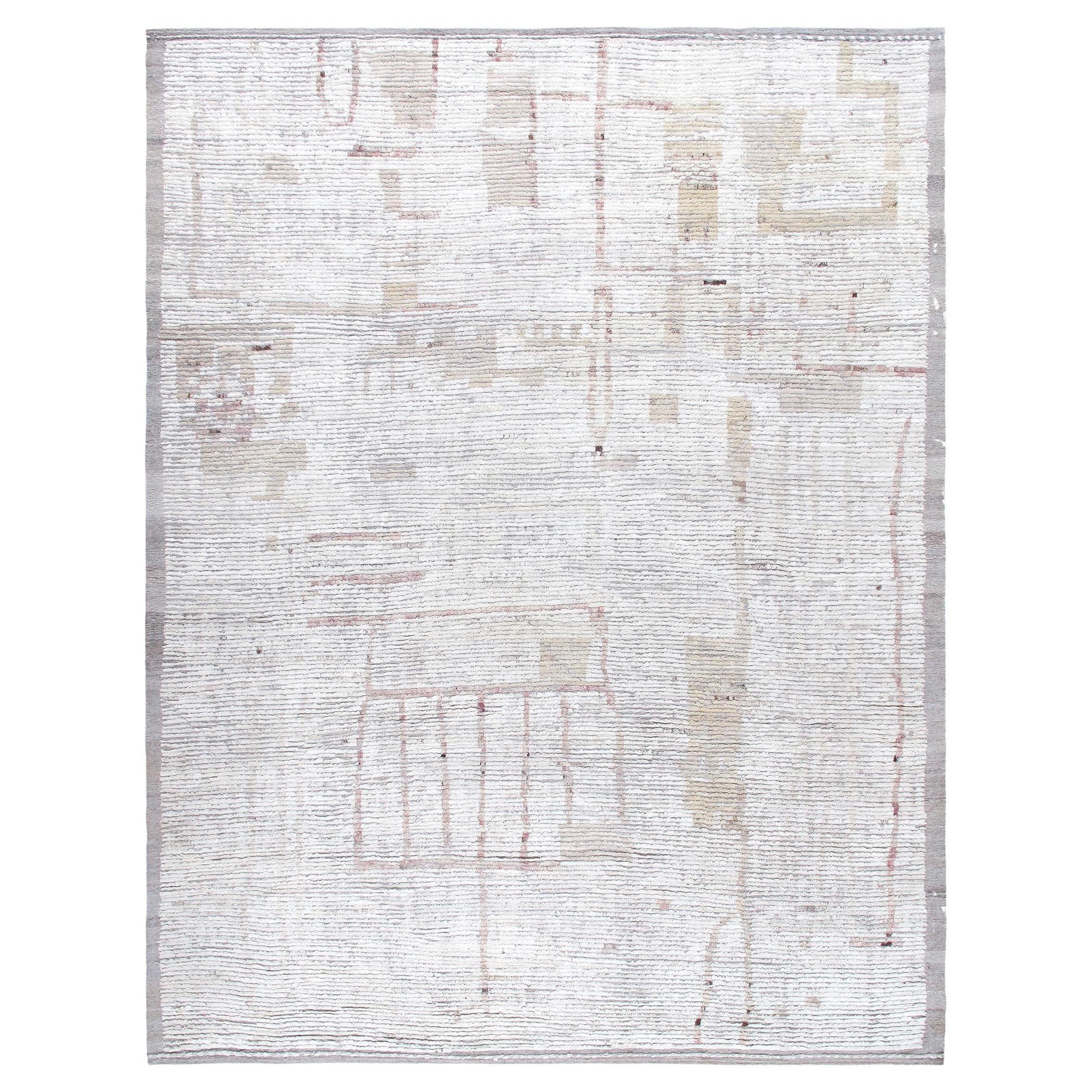 Modern Contemporary Abstract Textural Wool Rug For Sale at 1stDibs