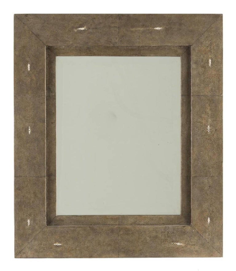 Modern Contemporary R&Y Augousti ''Taupe Shagreen'' Ray Skin Mirror at ...