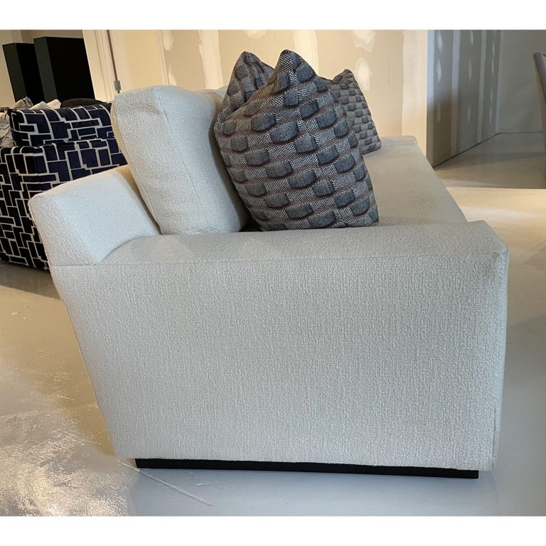 Modern Contemporary Wide Track Arm Boucle Sofa For Sale at 1stDibs