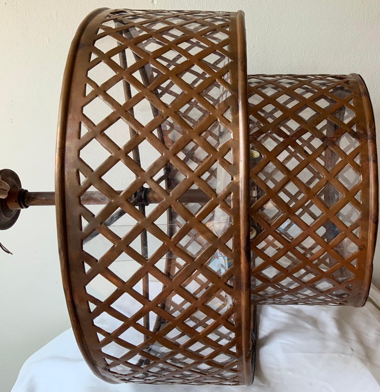 Modern Copper Cylinder Shaped Ceiling Lamp For Sale at 1stDibs