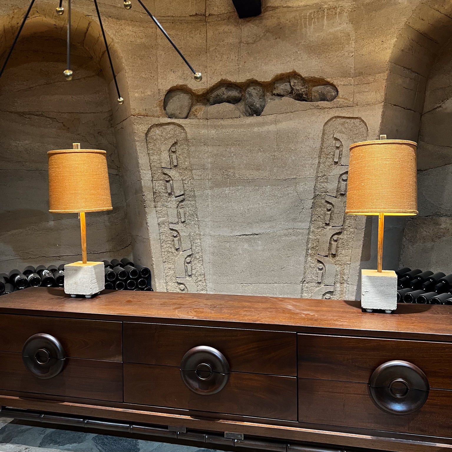 Modern Cube Table Lamps Rammed Earth and Bamboo Pablo Romo design For ...