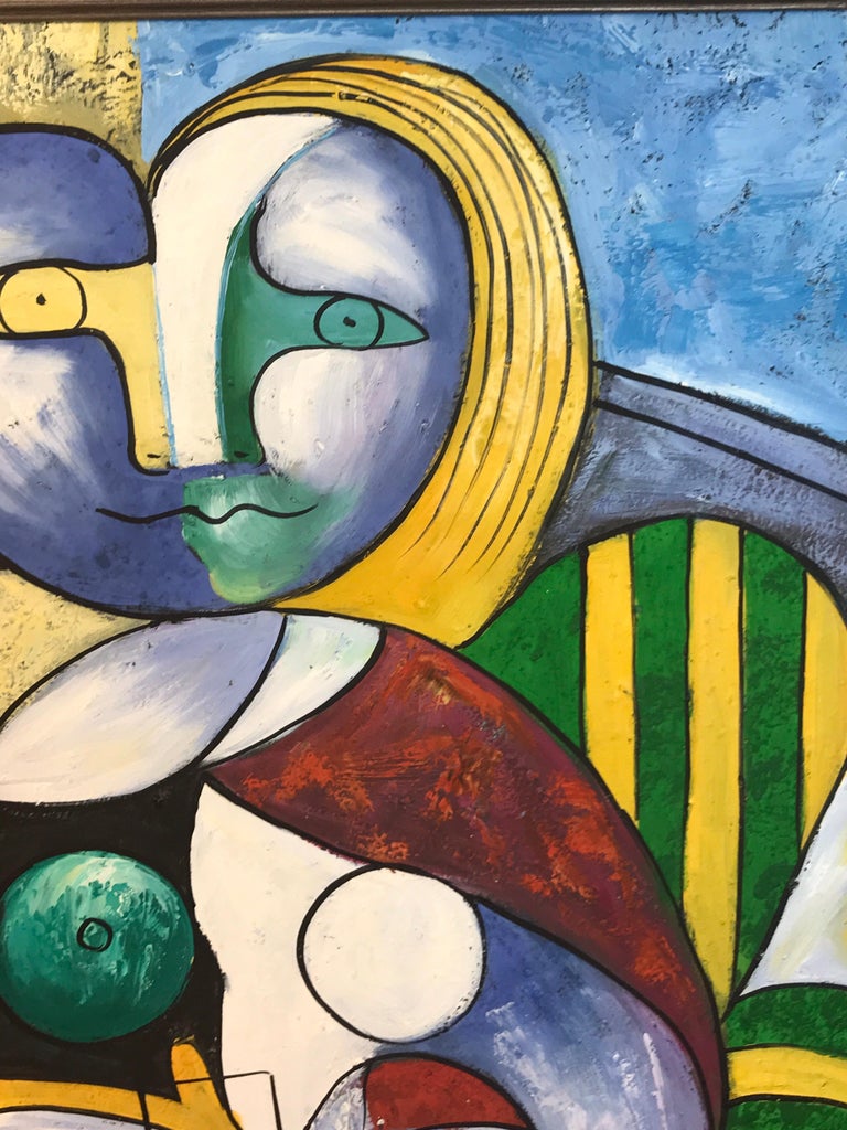 Modern Cubist Portrait of a Woman, Unsigned at 1stDibs