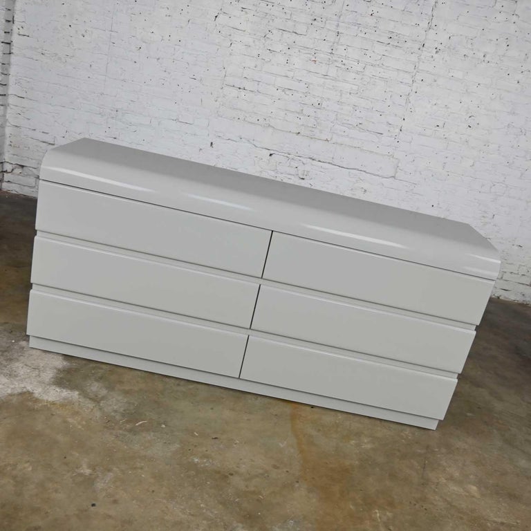 Modern Custom Built Light Gray Laminate 6 Drawer Custom Built Dresser ...