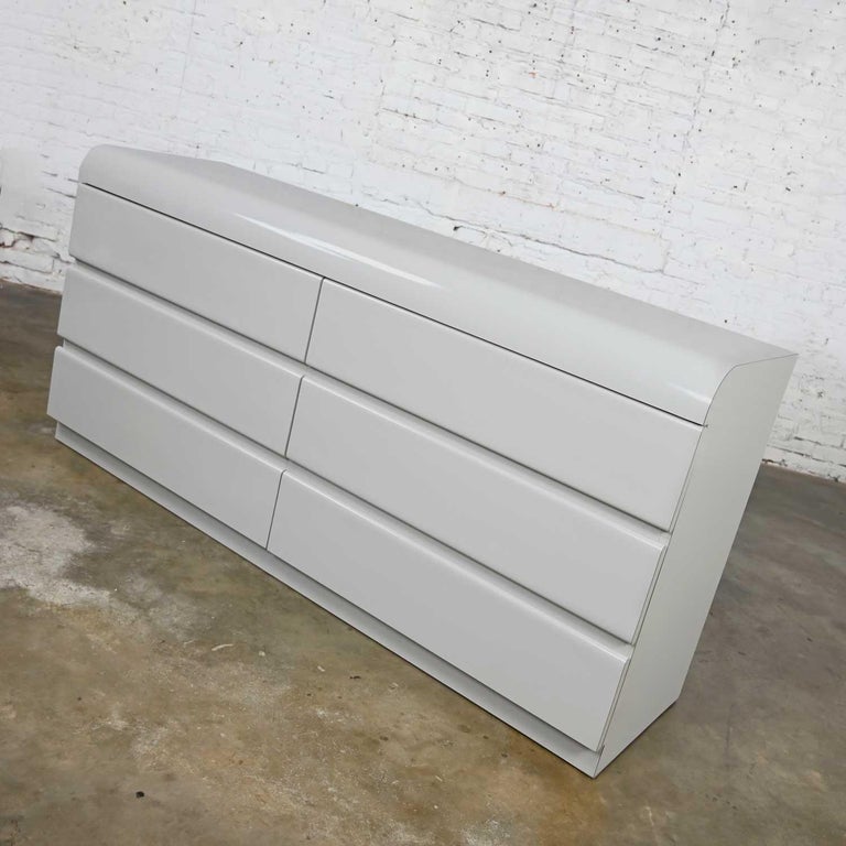 Modern Custom Built Light Gray Laminate 6 Drawer Custom Built Dresser ...