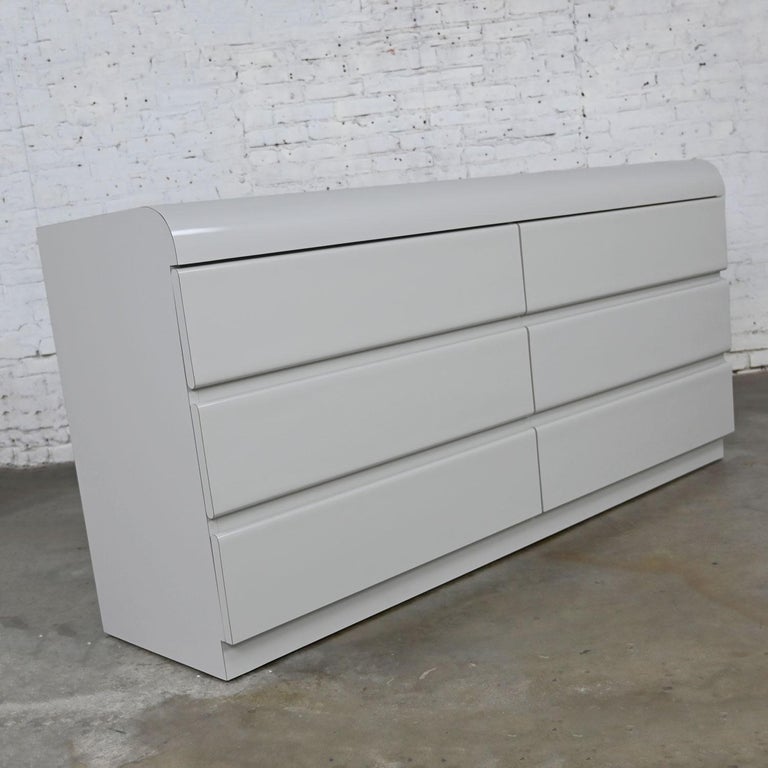 Modern Custom Built Light Gray Laminate 6 Drawer Custom Built Dresser ...
