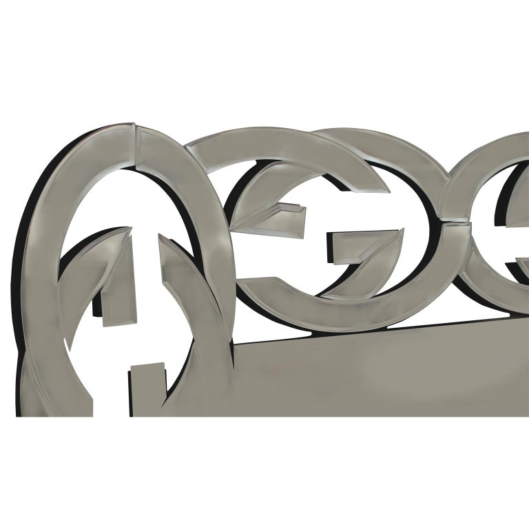 Modern Custom Chrome GG Mirror Inspired by Gucci For Sale at 1stDibs ...