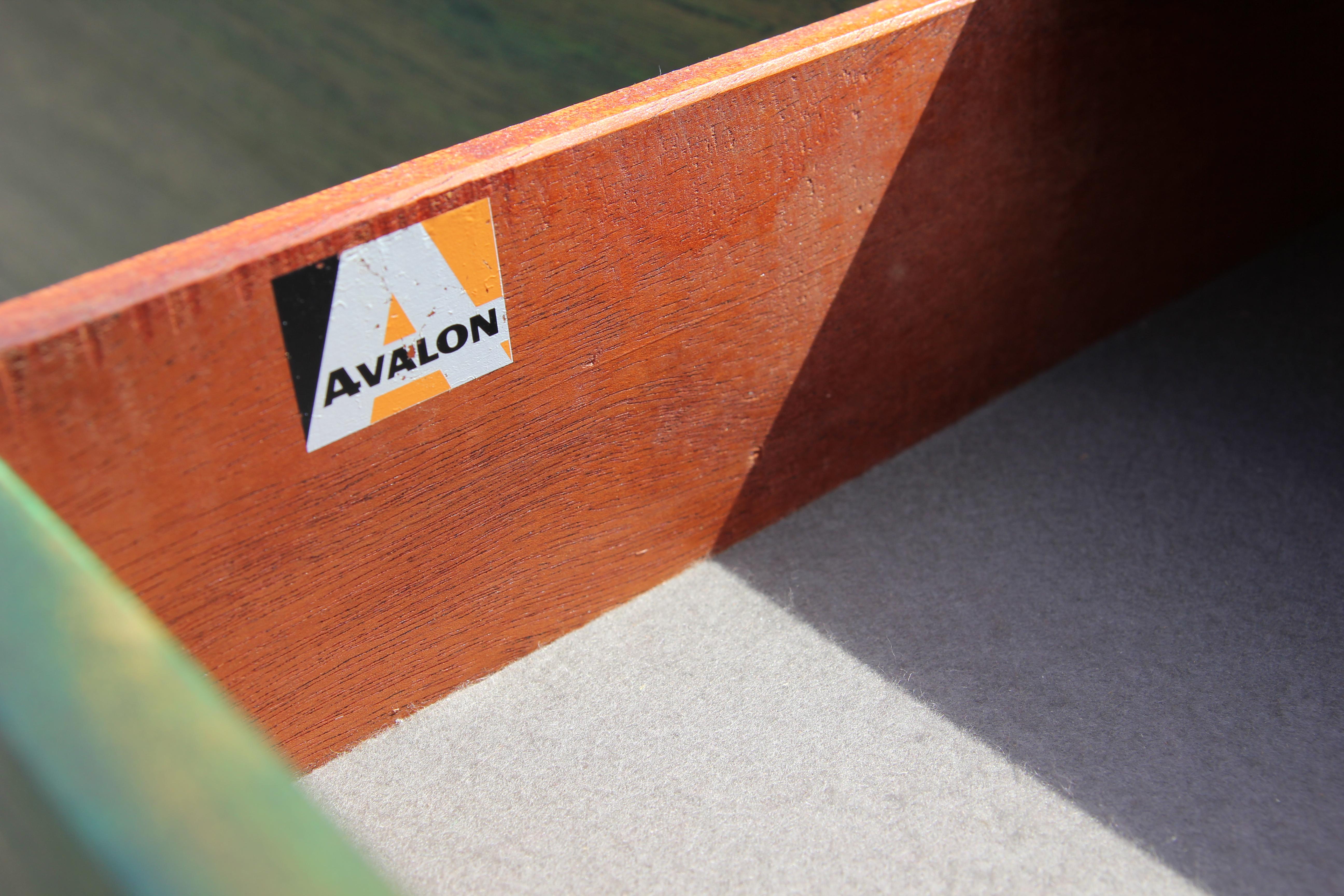 Modern Custom Danish Style Green Dyed Finish Sideboard or Credenza at ...