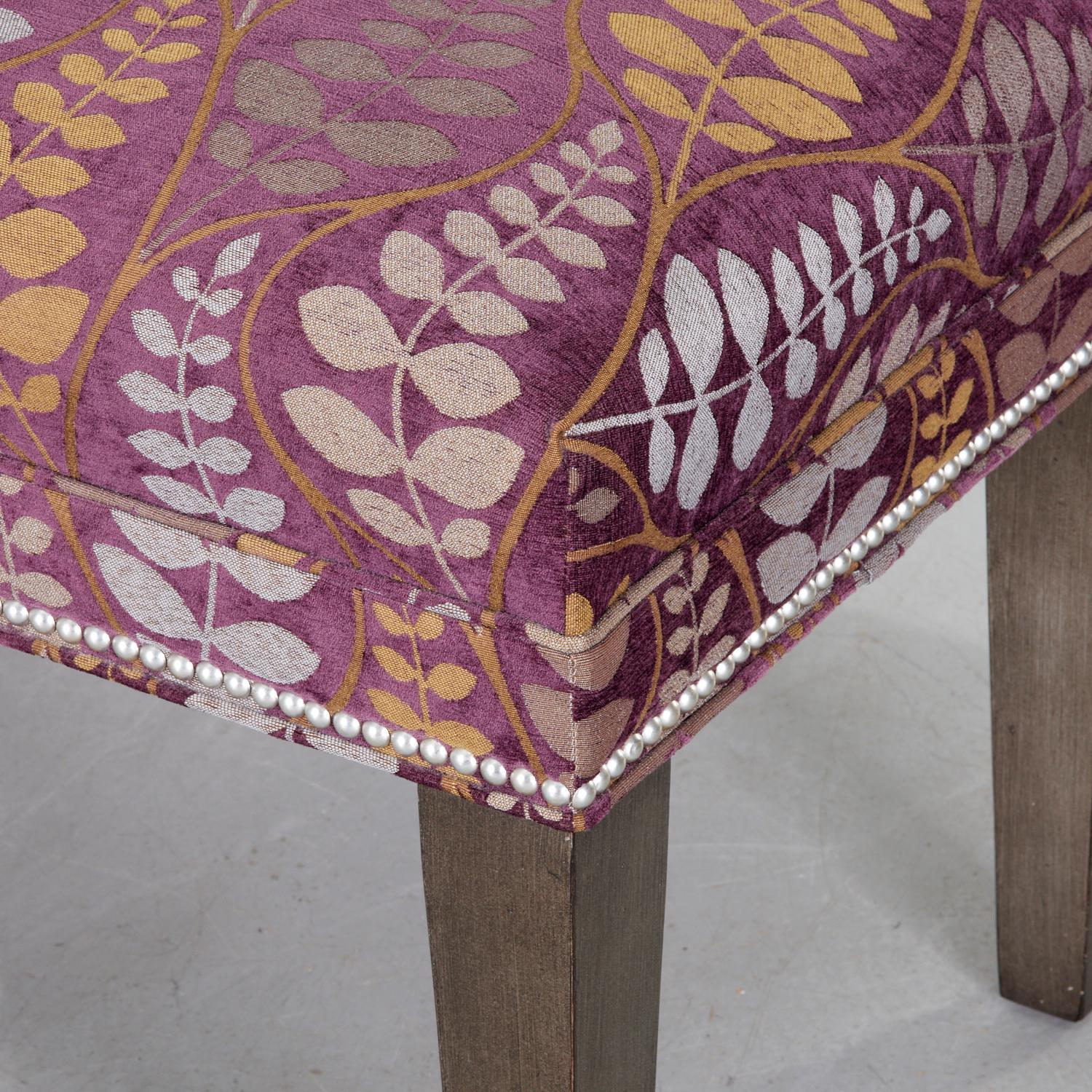 Modern Custom Ethan Allen Bench Upholstered in Folate Fabric with ...