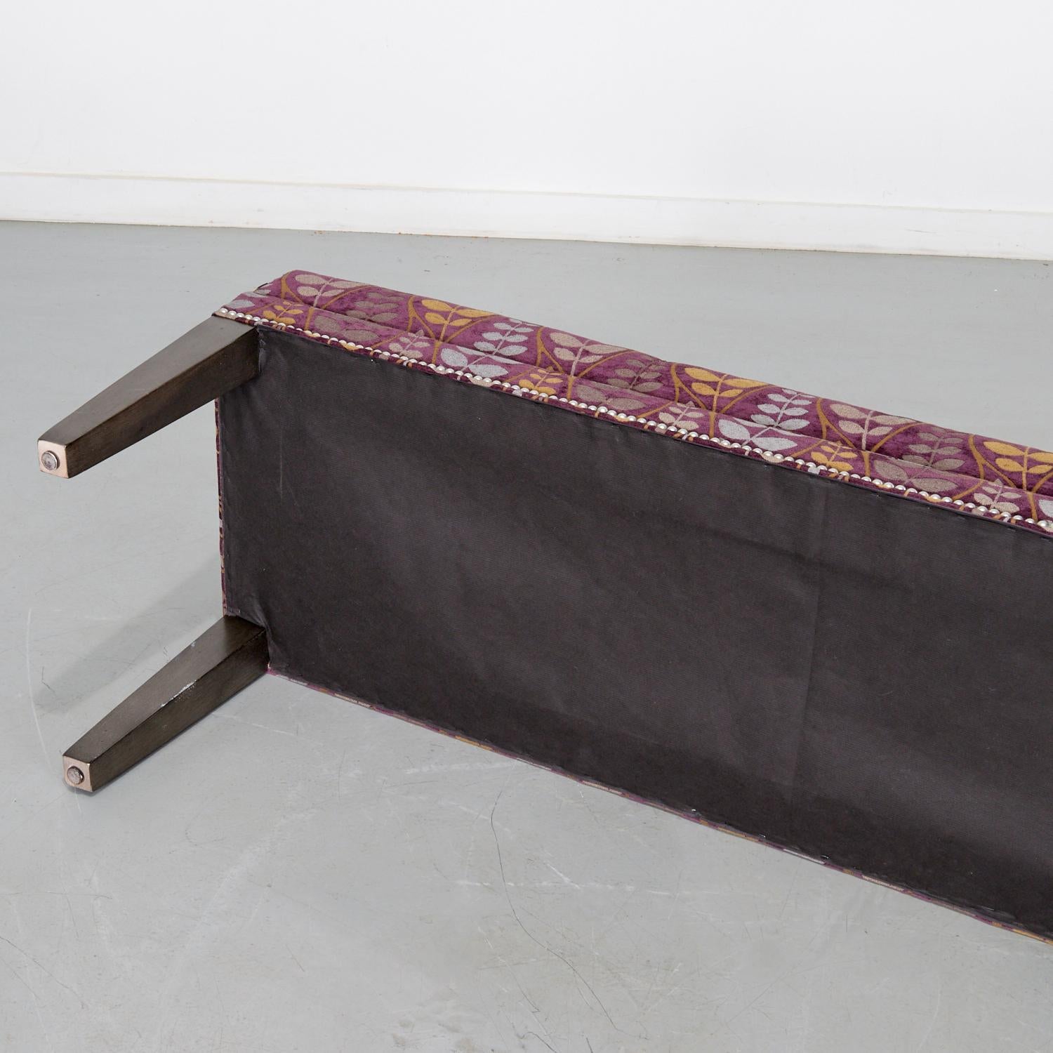 Modern Custom Ethan Allen Bench Upholstered in Folate Fabric with ...