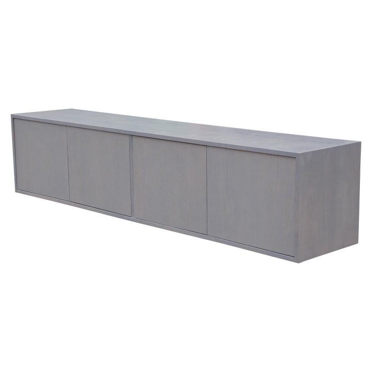 Modern Custom Grey Floating Sideboard at 1stDibs