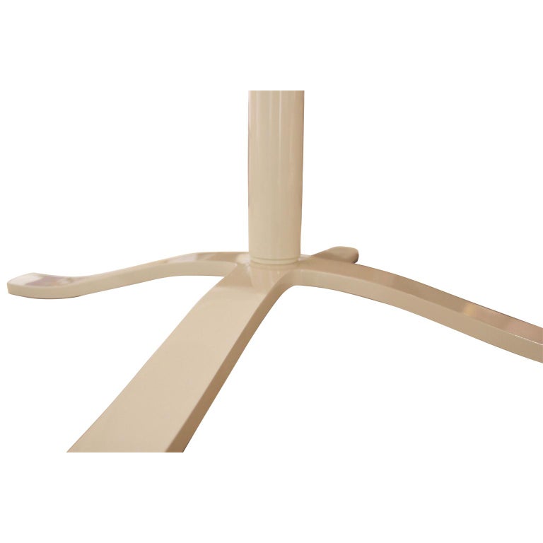 Modern Custom Round White Top Dining Table with White Base For Sale at ...