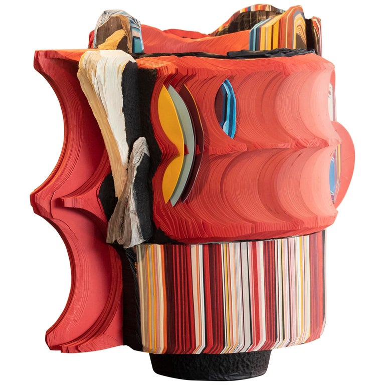 Modern Daniele Papuli for Dilmos Unique Sculpture Vase Handmade Paper ...