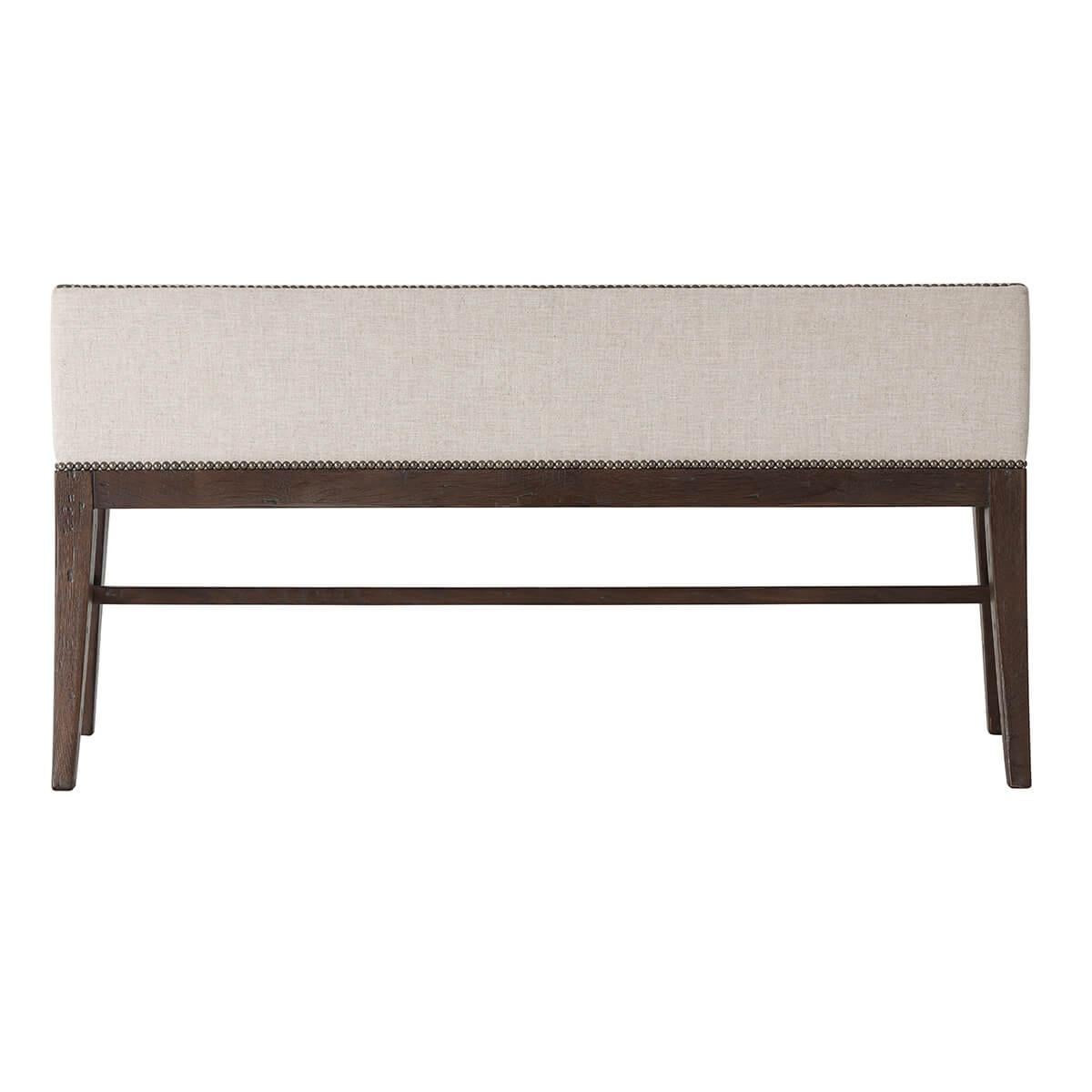 Modern Dark Oak Bench at 1stDibs | winged bench, dark bench