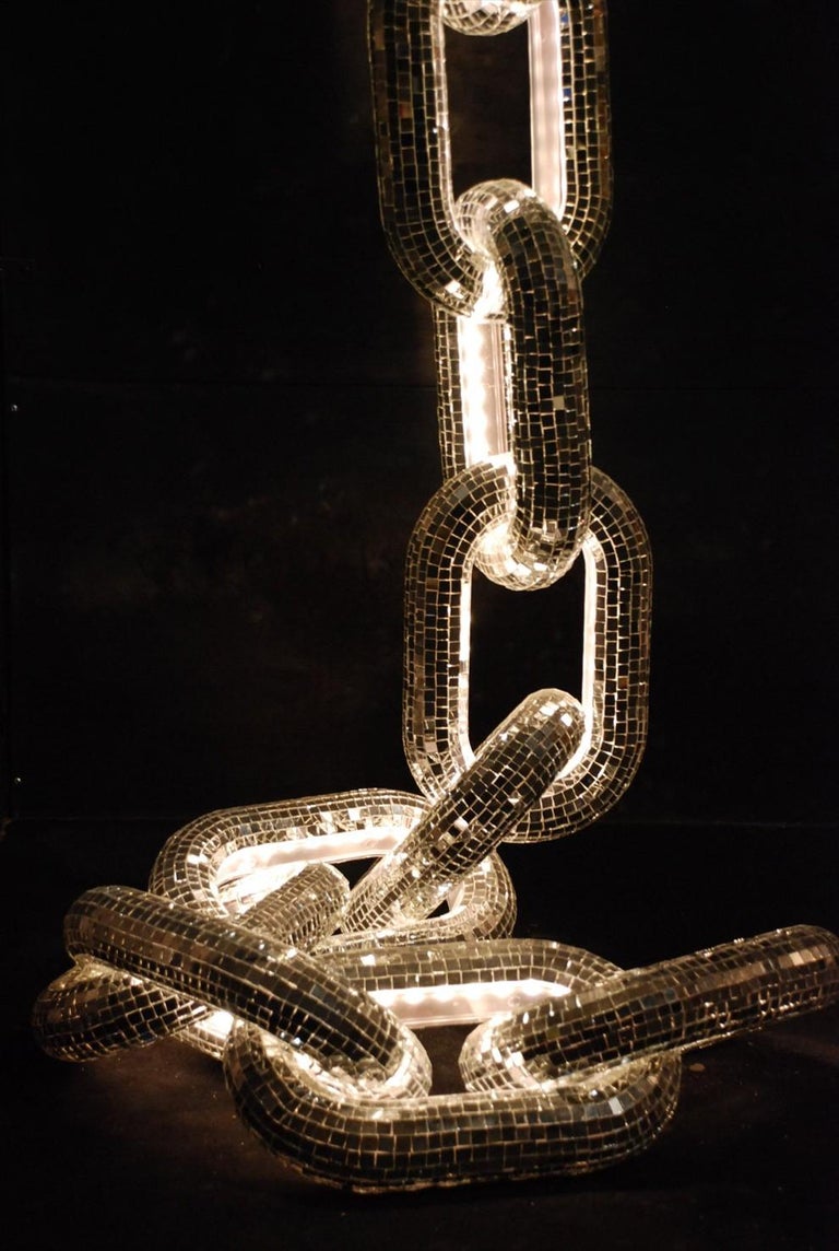 Modern Davide Medri for Dilmos Modular Links Hand-Cut Glass Mosaics ...