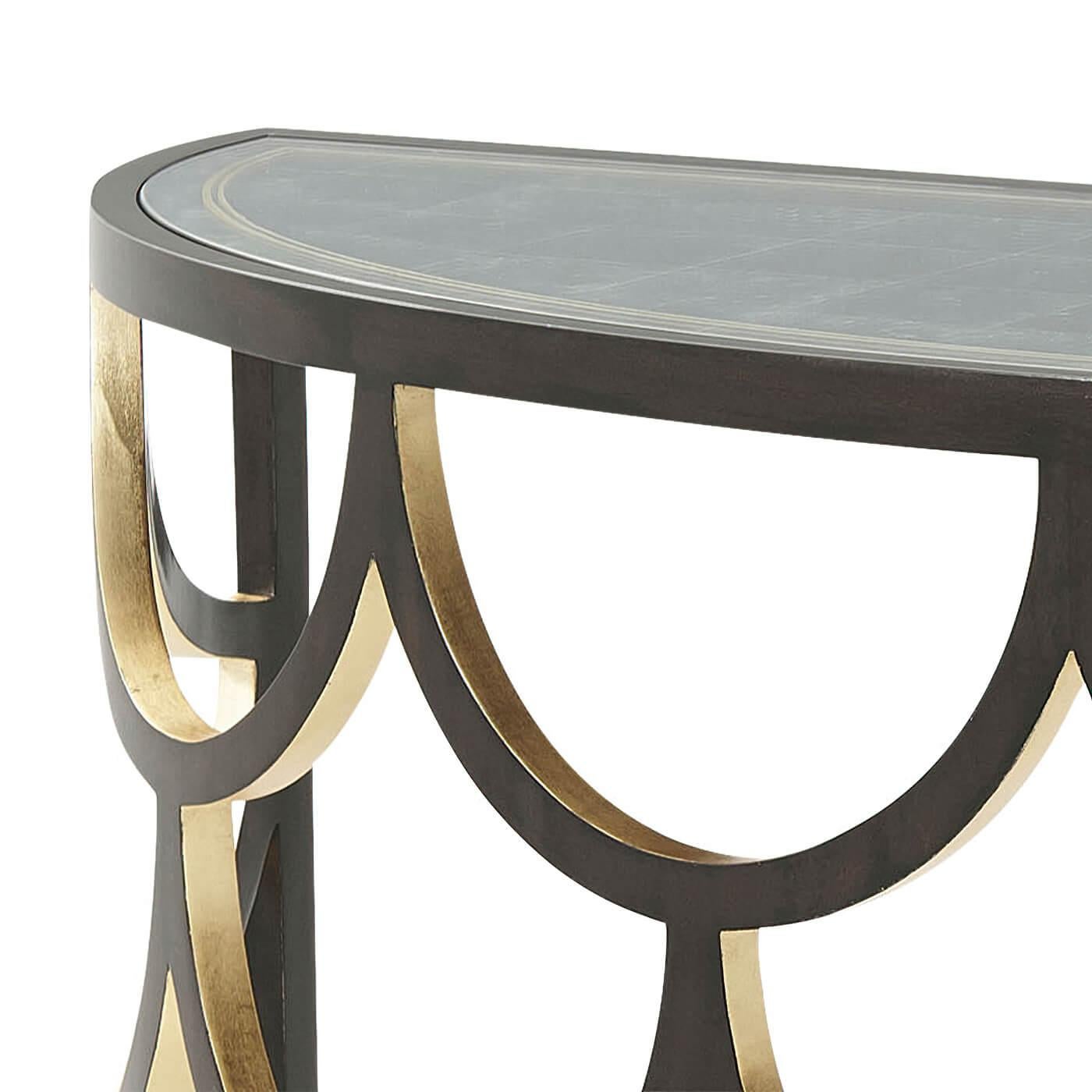 Modern Demi Lune Console For Sale at 1stDibs