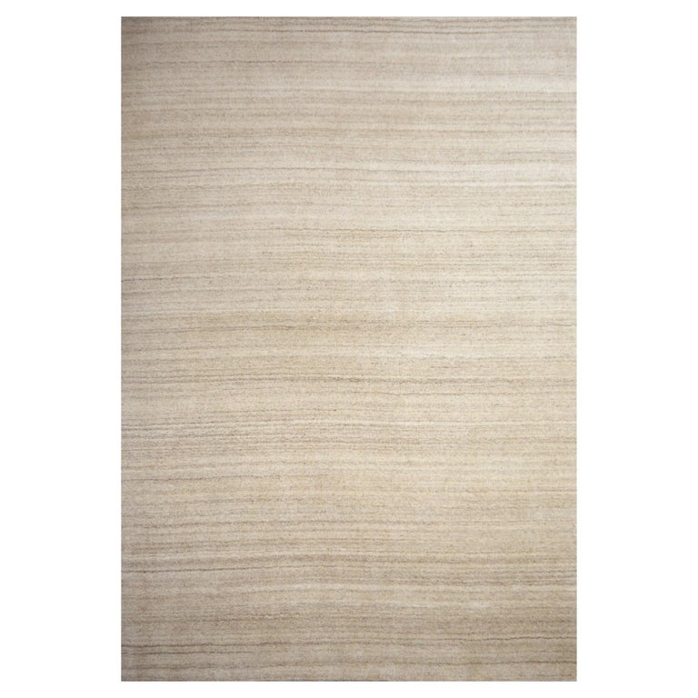 Modern Design Rug Contemporary Neutral Beige Handmade For Sale at 1stDibs