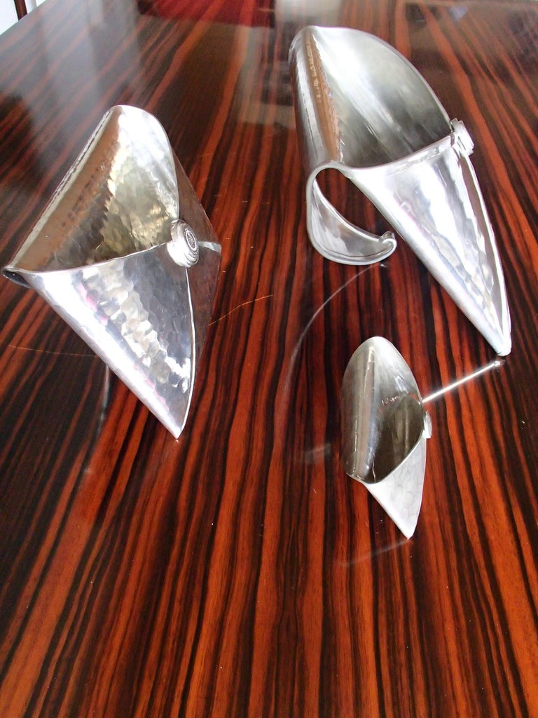 Modern Desk Set of Pewter for Letters and Visit Cards by Jean Goardere ...