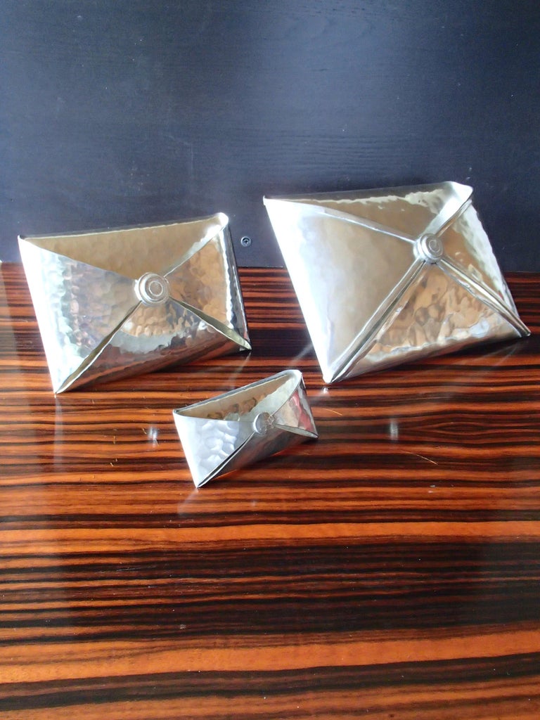 Modern Desk Set of Pewter for Letters and Visit Cards by Jean Goardere ...