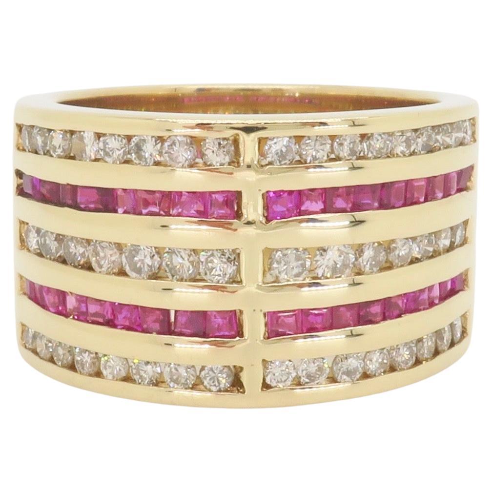 Finest Ruby and Diamond Band Ring For Sale at 1stDibs
